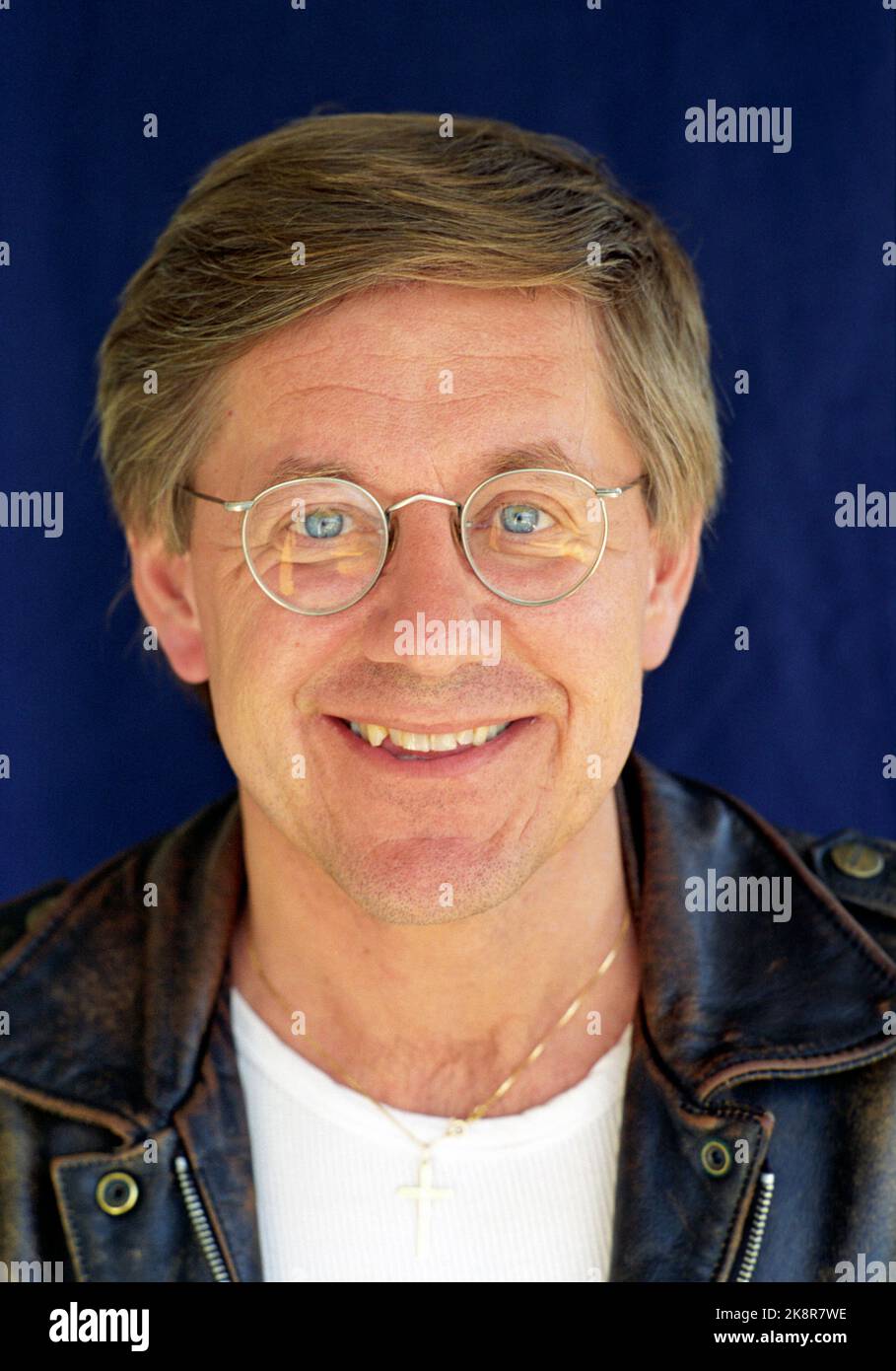 Oslo 19950613: Rune Larsen, artist, photographed in connection with a ...