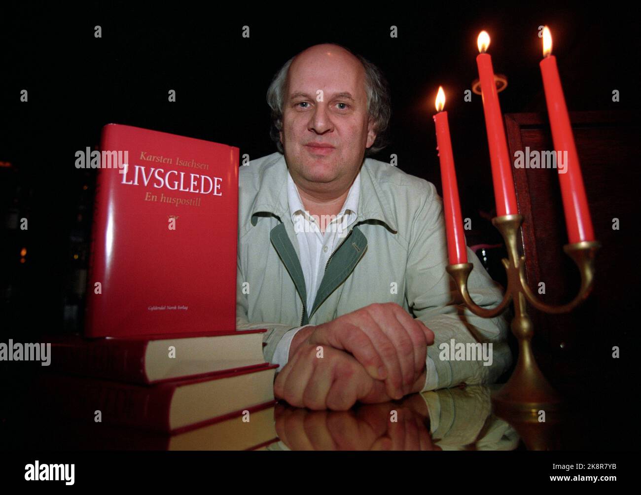 1994 priest and author karsten isachsen with the book hi-res stock ...