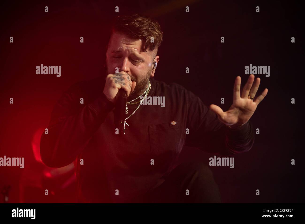 Photographs of Bury Tomorrow performing at the SWG3 in Glasgow on the ...