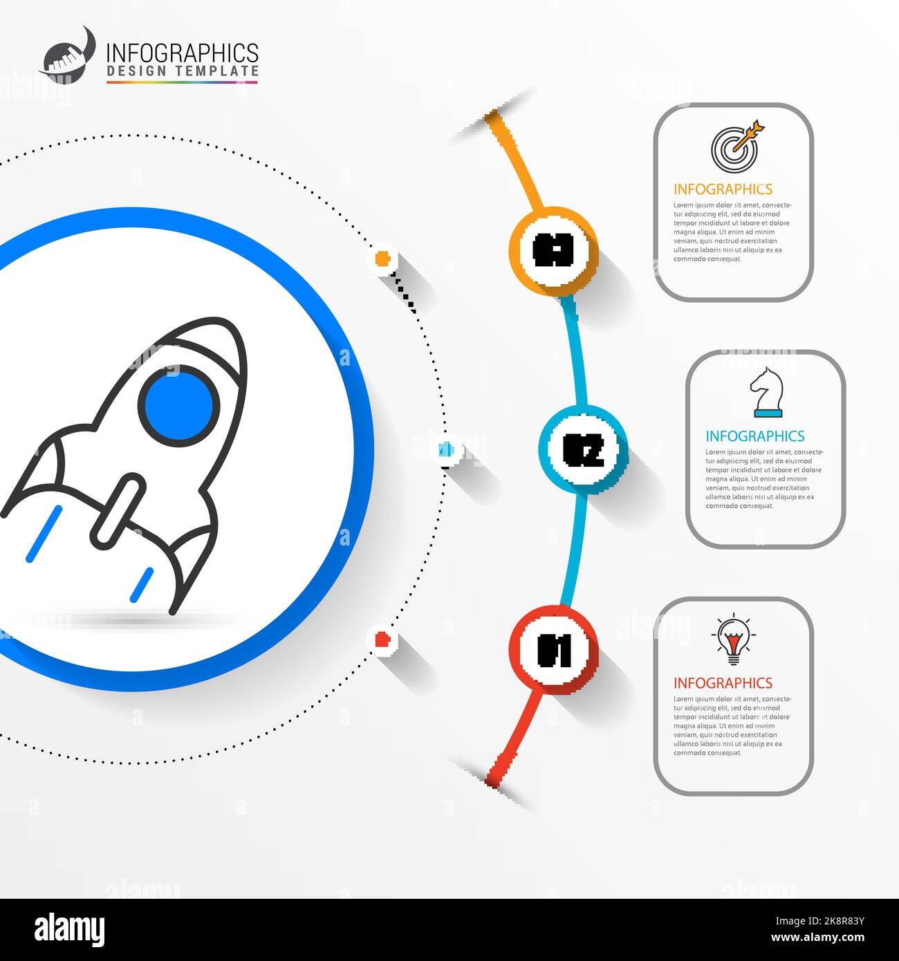 Infographic design template. Business startup concept with 3 steps. Can ...