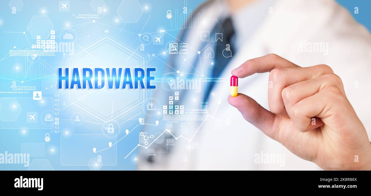 Doctor giving a pill concept Stock Photo - Alamy