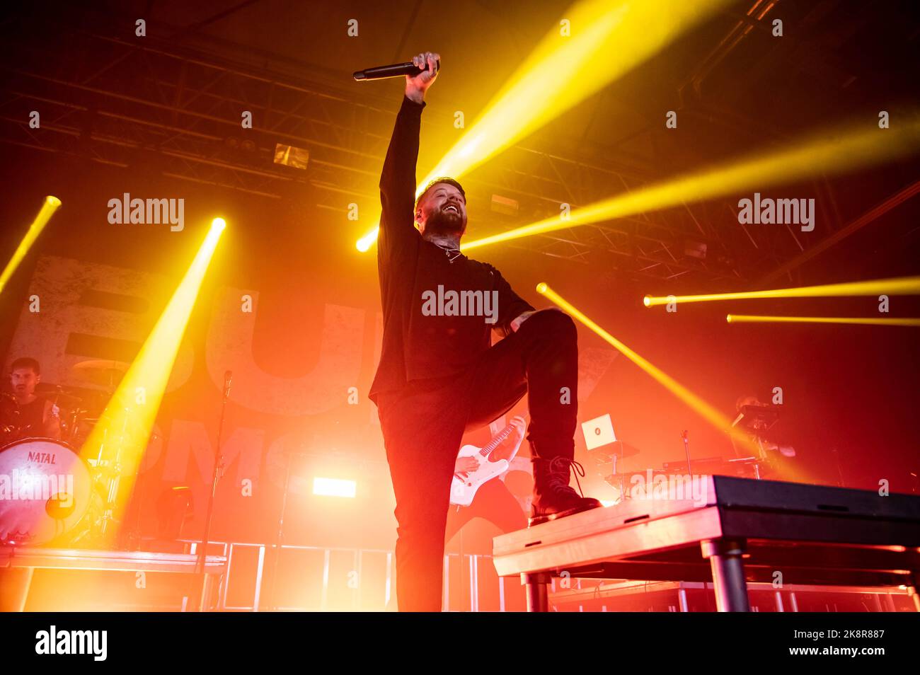 Photographs of Bury Tomorrow performing at the SWG3 in Glasgow on the ...