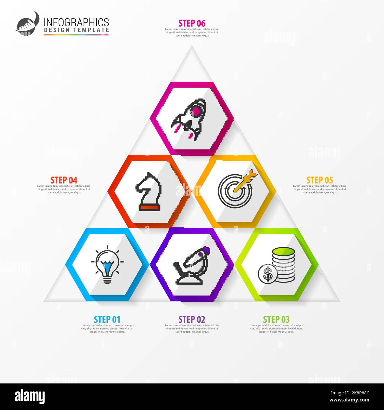 Infographic design template. Business concept with pyramid. Can be used ...