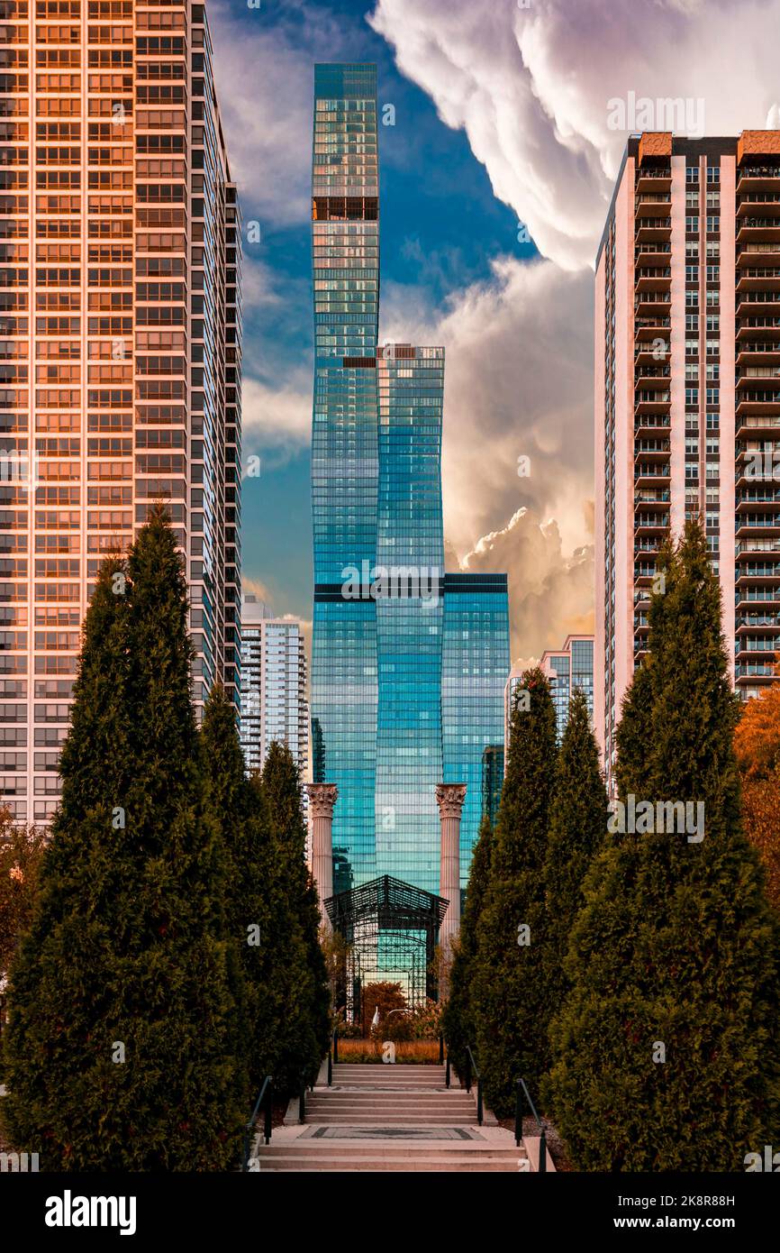 Chicago, Illinois, United States - October 21, 2022: St. Regis Towers ...