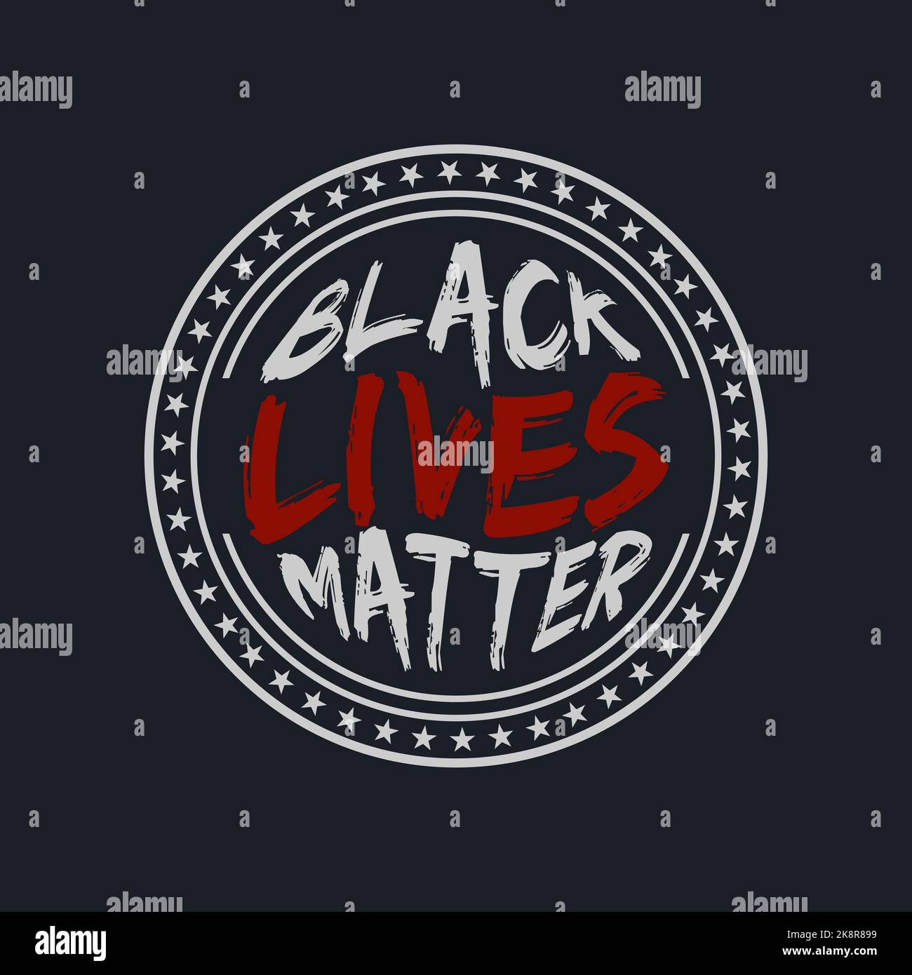 BLACK LIVES MATTER, lettering typography in badge style design artwork ...