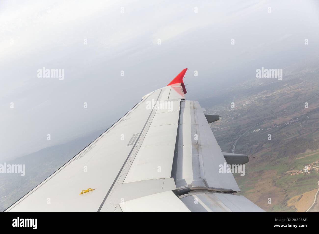 Airbus 320 wing during flight Stock Photo - Alamy