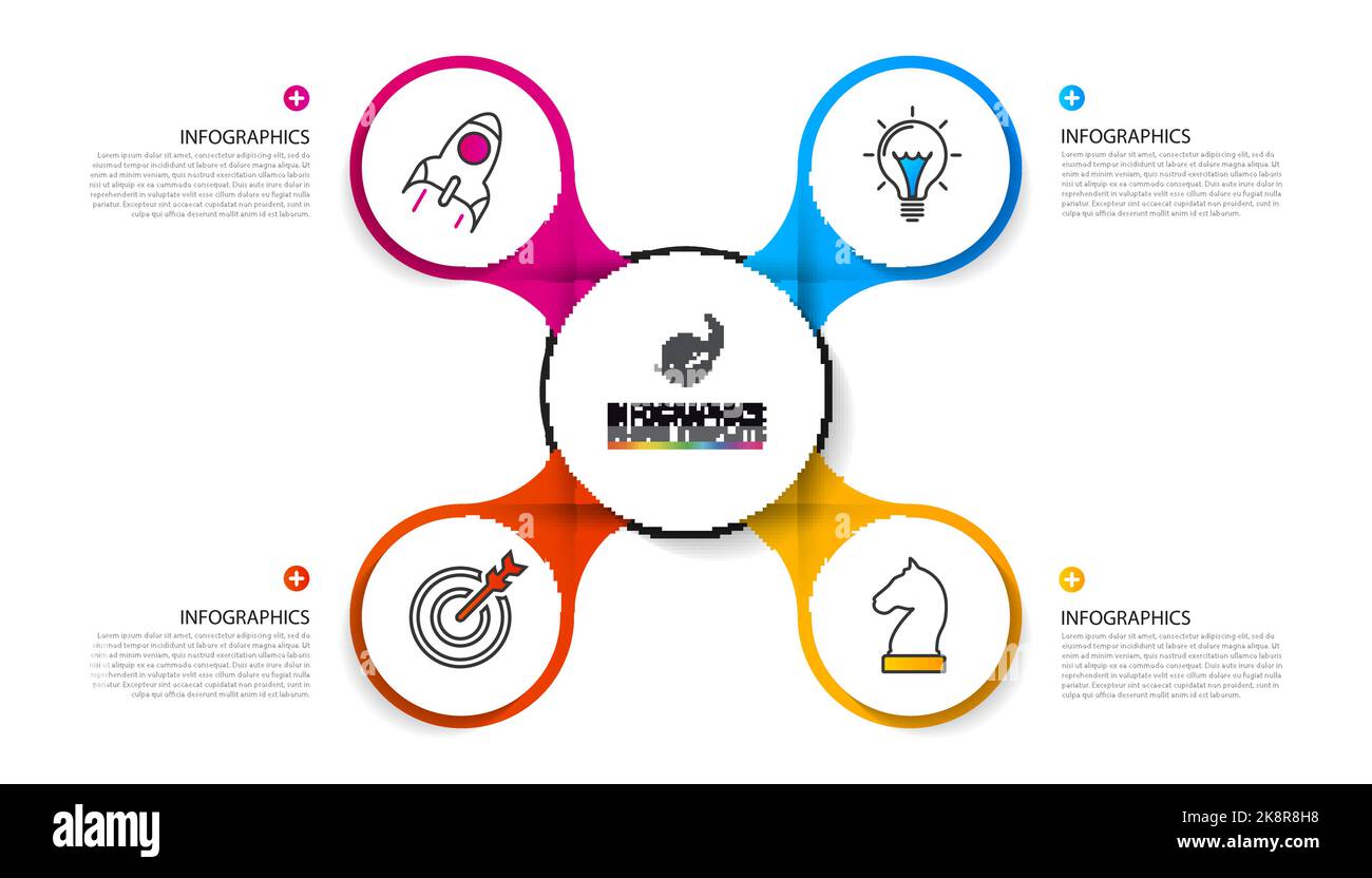 Infographic design template. Business concept with 4 steps. Can be used for workflow layout ...
