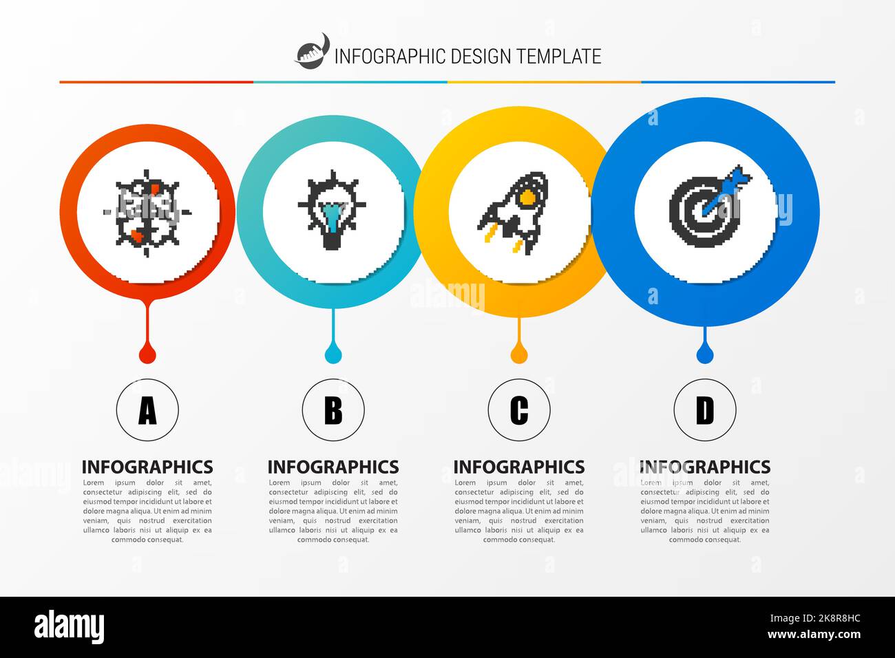 Infographic design template. Business concept with 4 steps. Can be used for workflow layout ...