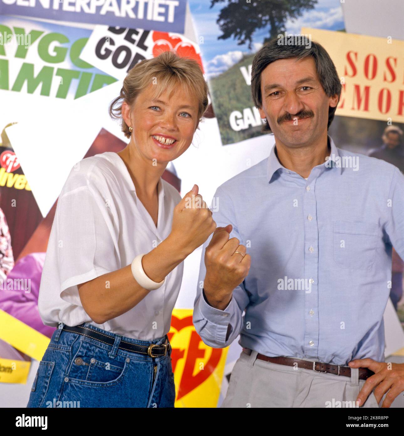 Oslo 1987: NRK employees Eva Bratholm and Bjørn Hansen photographed in ...