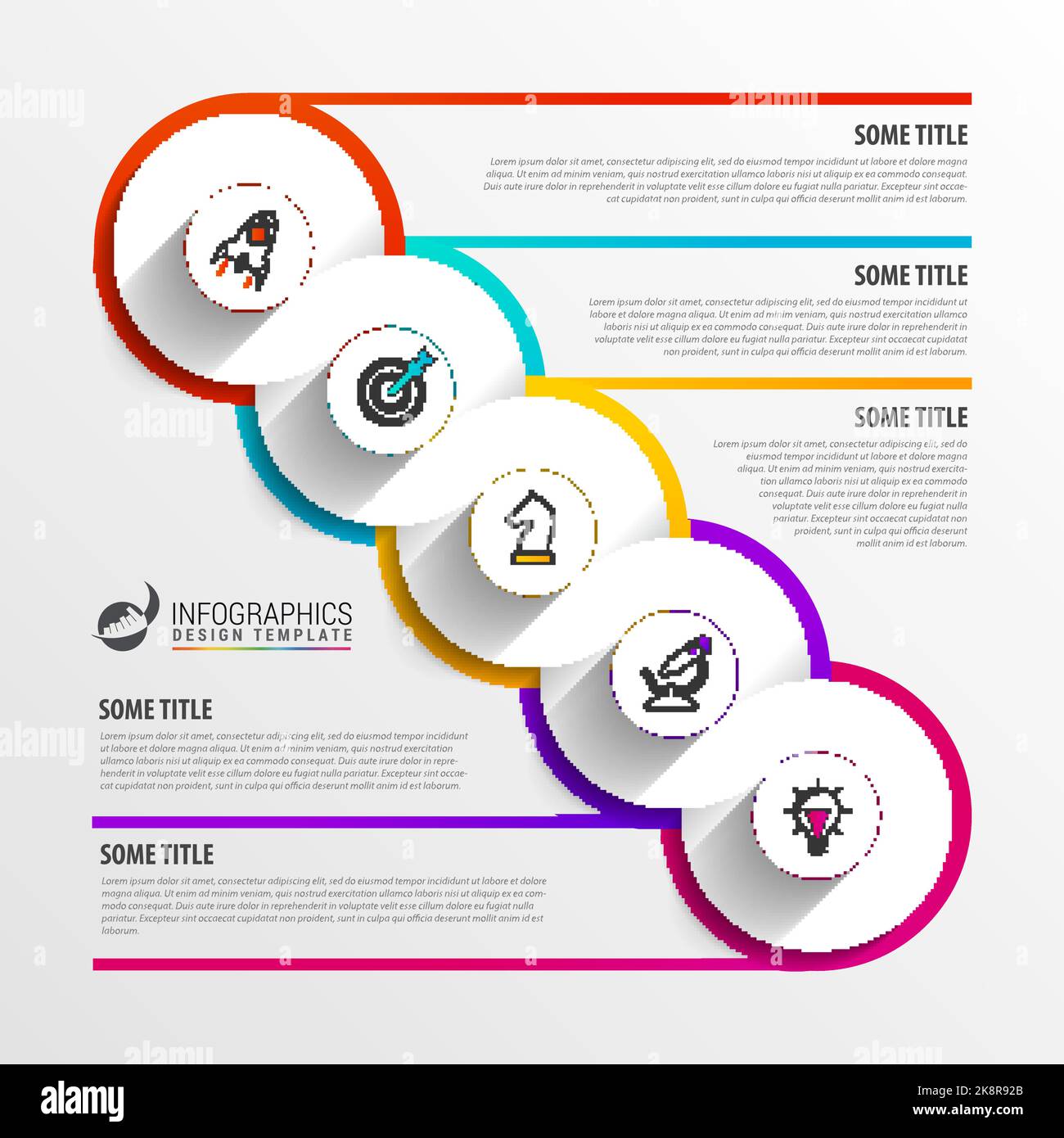 Circle infographics. Template for diagram, graph, presentation and chart. Vector illustration ...