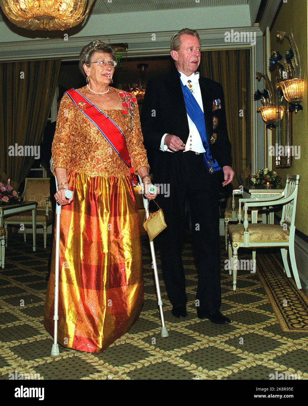 Princess astrid mrs ferner on crutches johan martin ferner photo hi-res ...