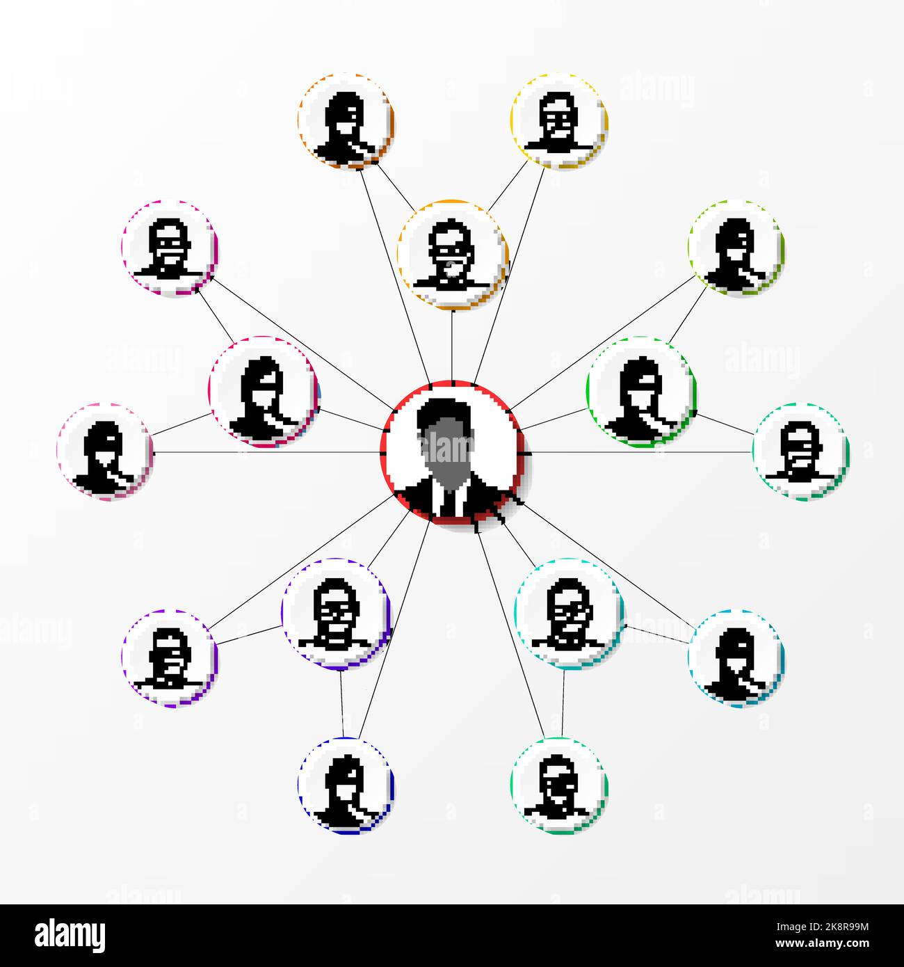 Network concept. Social connection. Group of people. Vector ...