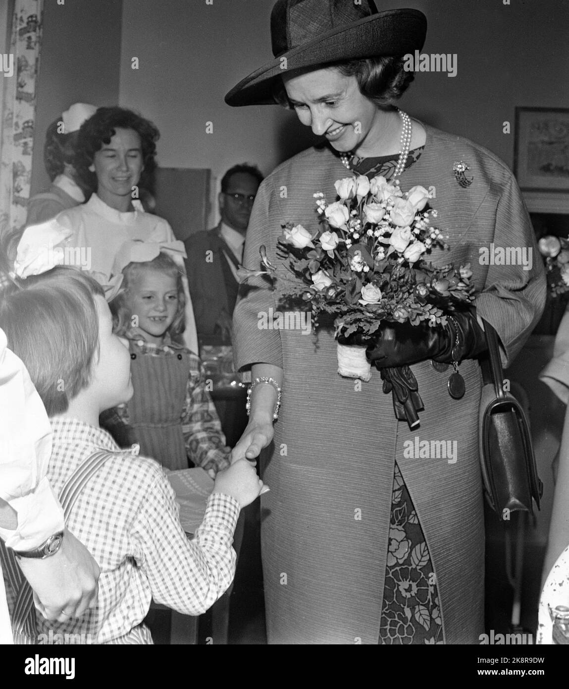 Oslo 19650616 The Belgian royal couple Queen Fabiola and King Baudouin ...