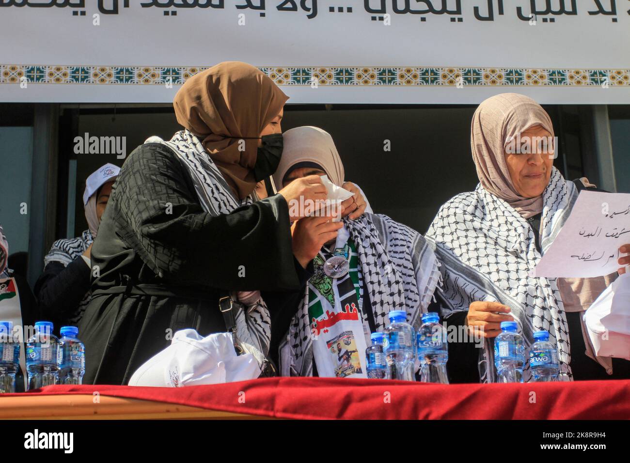 Nablus, Palestine. 24th Oct, 2022. Palestinian mothers whose sons were shot dead by the Israeli ...