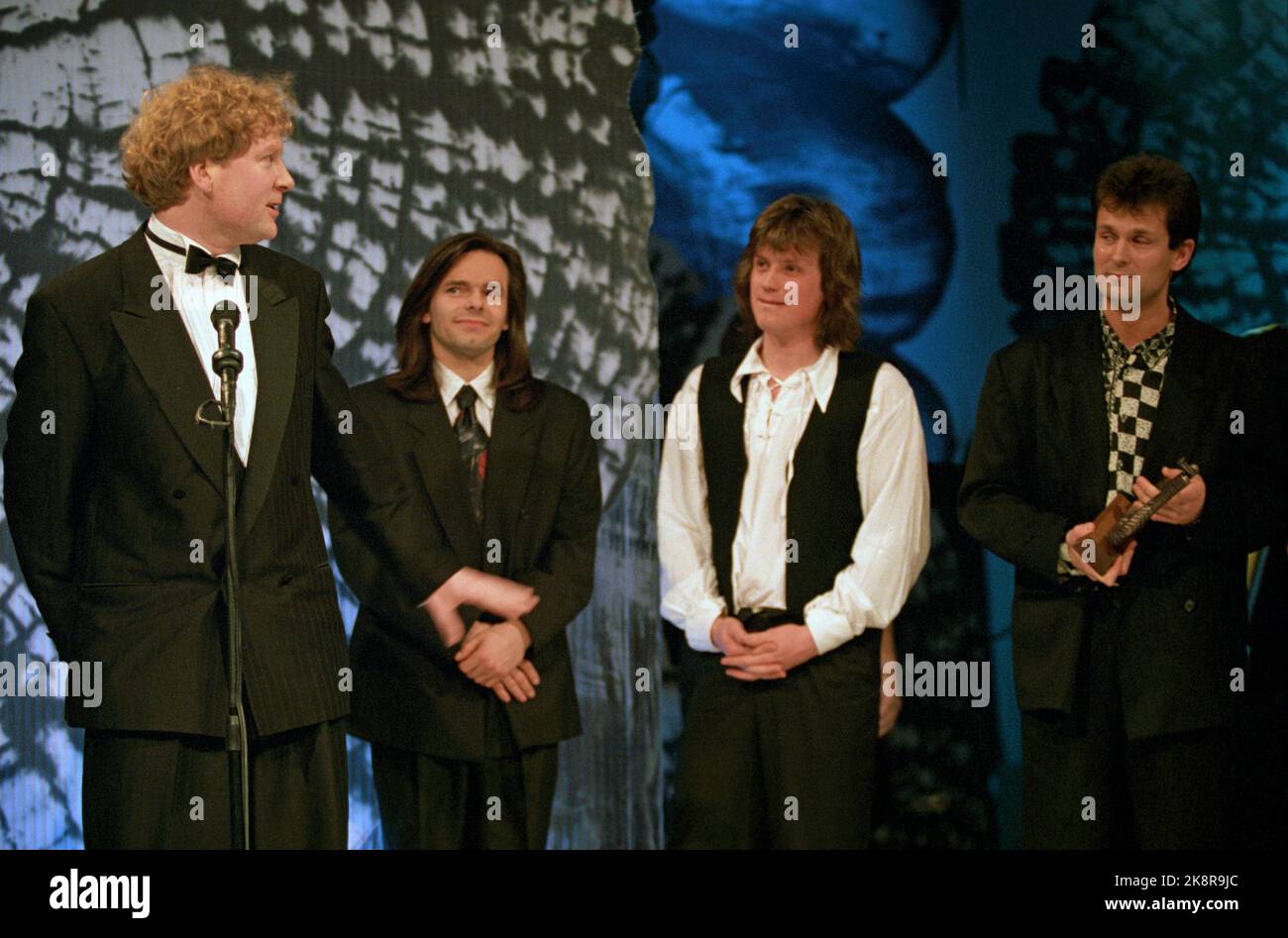 Oslo 19940312. The group Vamp receives the Spellemann Prize in the ...