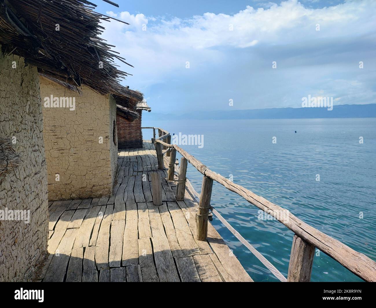 A thatched construction on the sea Stock Photo - Alamy