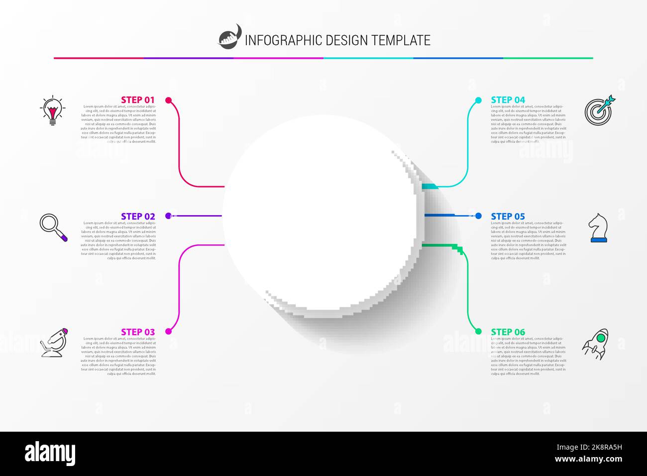 Infographic design template. Creative concept with 6 steps. Can be used ...