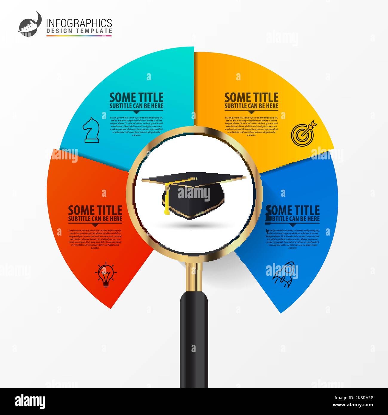 Infographic design template. Education concept with 4 steps. Can be ...