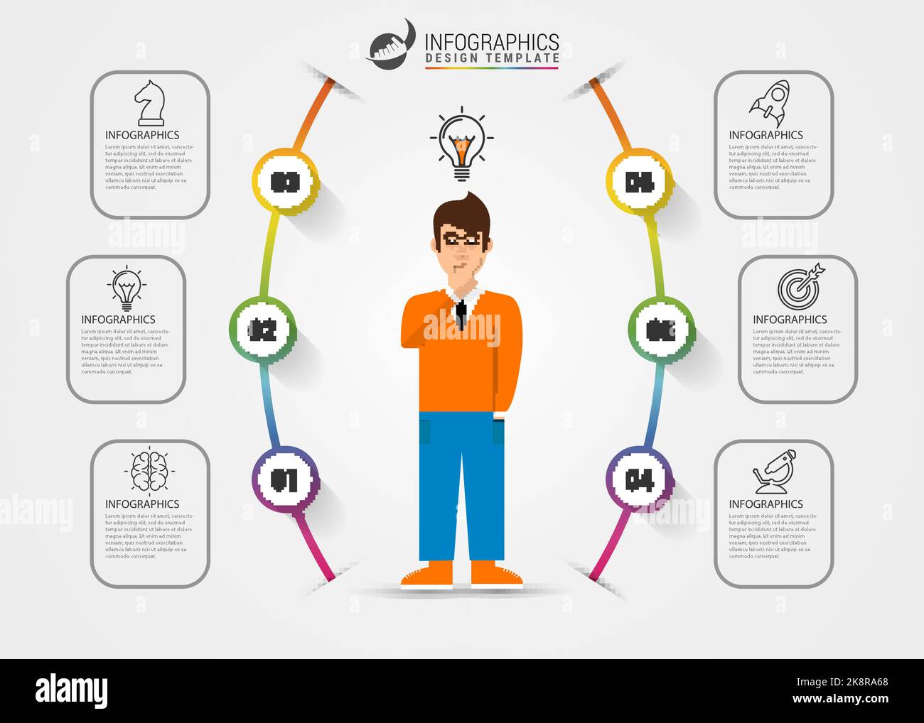 Infographic design template. Creative concept with 6 steps. Can be used ...
