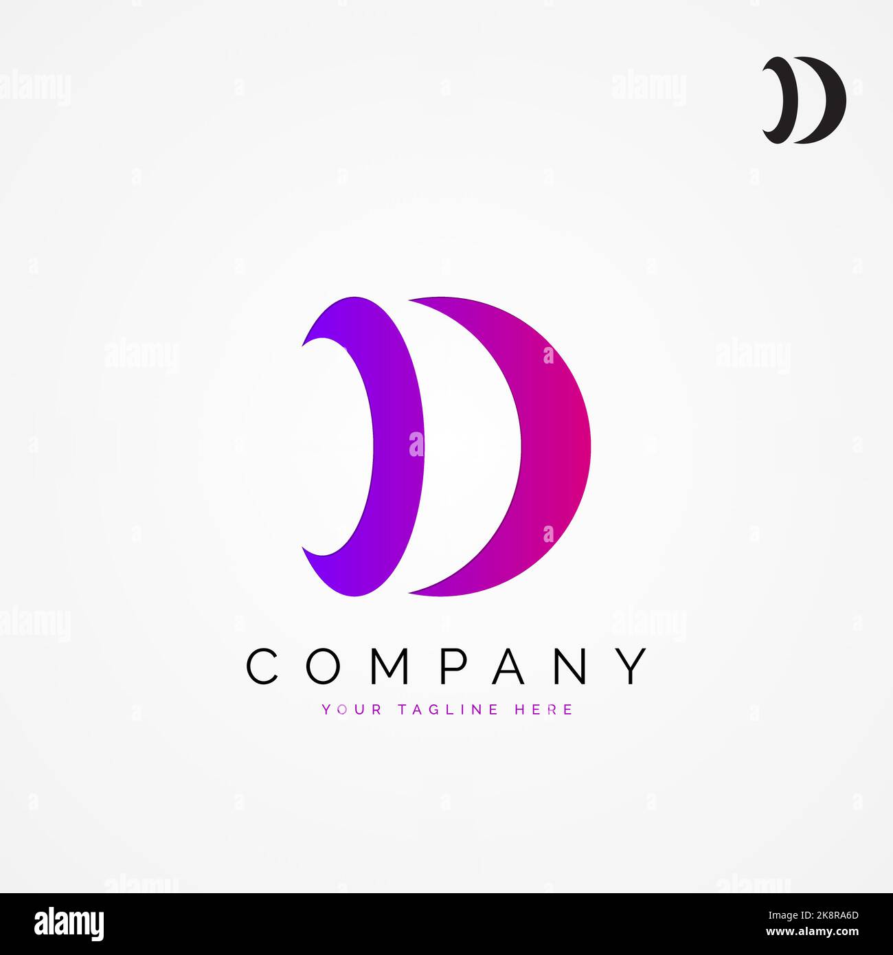 Letter D. Creative symbol in modern colors. Vector illustration Stock ...