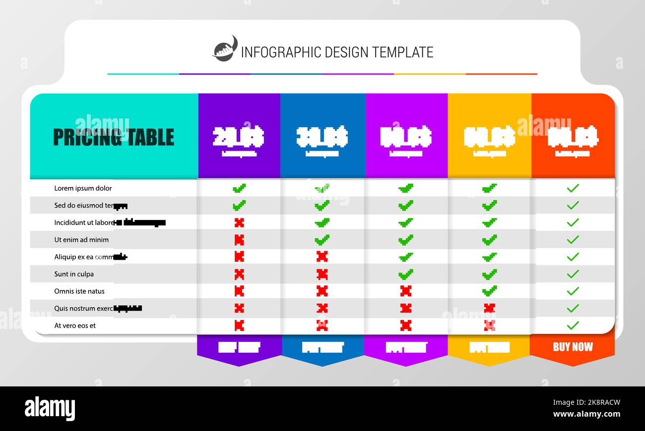 Infographic design template. Pricing table concept. Can be used for ...