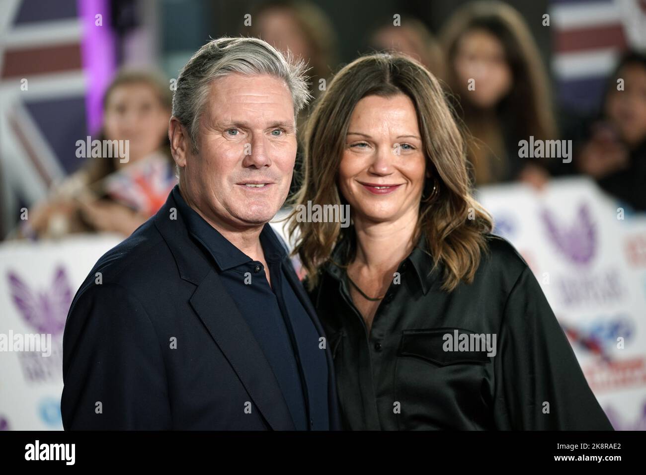 Labour leader Sir Keir Starmer and his wife Victoria Starmer arrive at ...