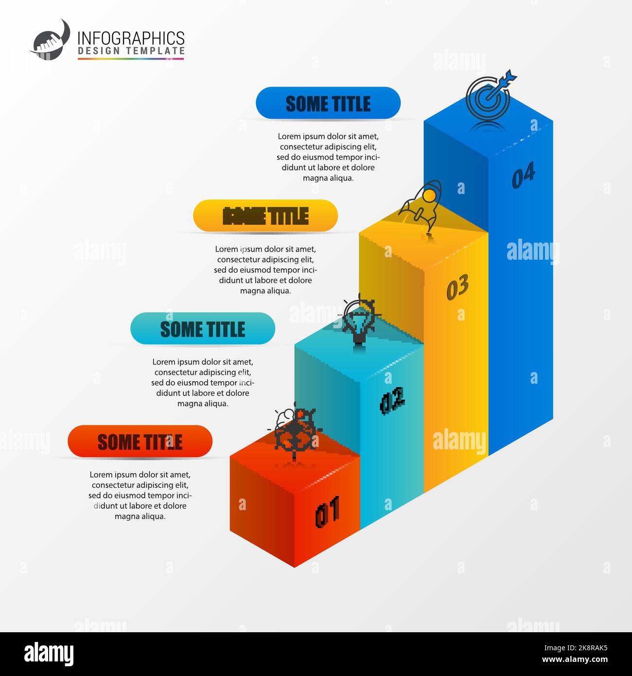Infographic design template. Business concept with 4 columns. Vector ...