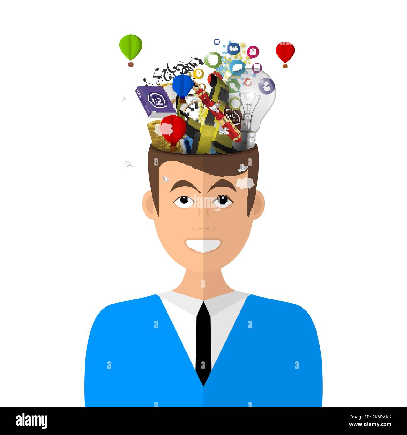 Human brain. Creative mind concept. Genius. Vector illustration Stock ... Human brain. Creative mind concept. Genius. Vector illustration Stock ...