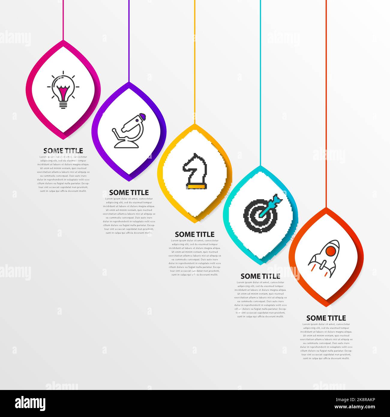 Infographic design template. Creative concept with 5 steps. Can be used ...