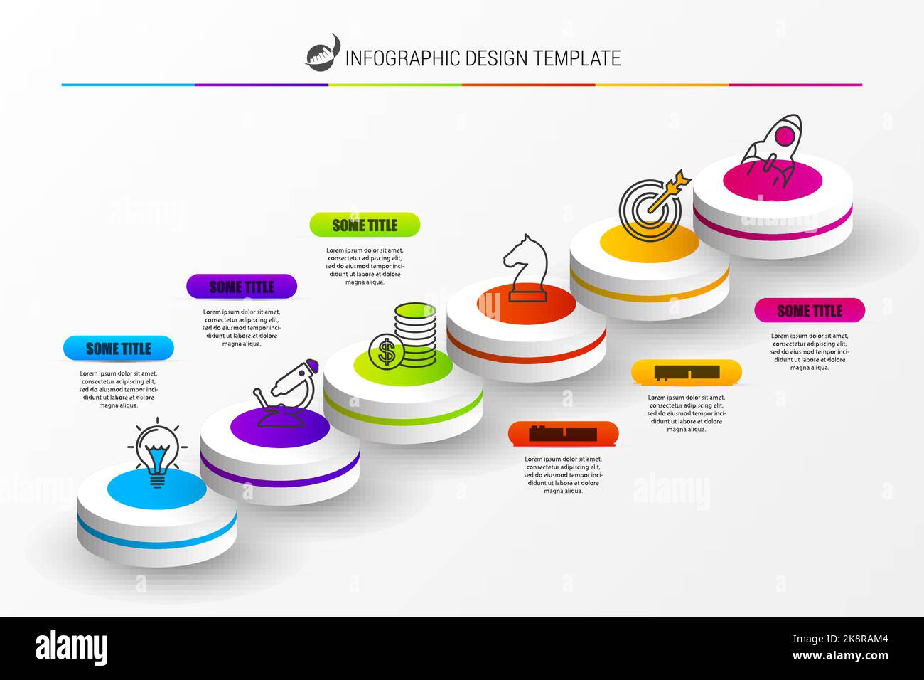 Infographic design template. Business concept with 6 steps. Can be used ...