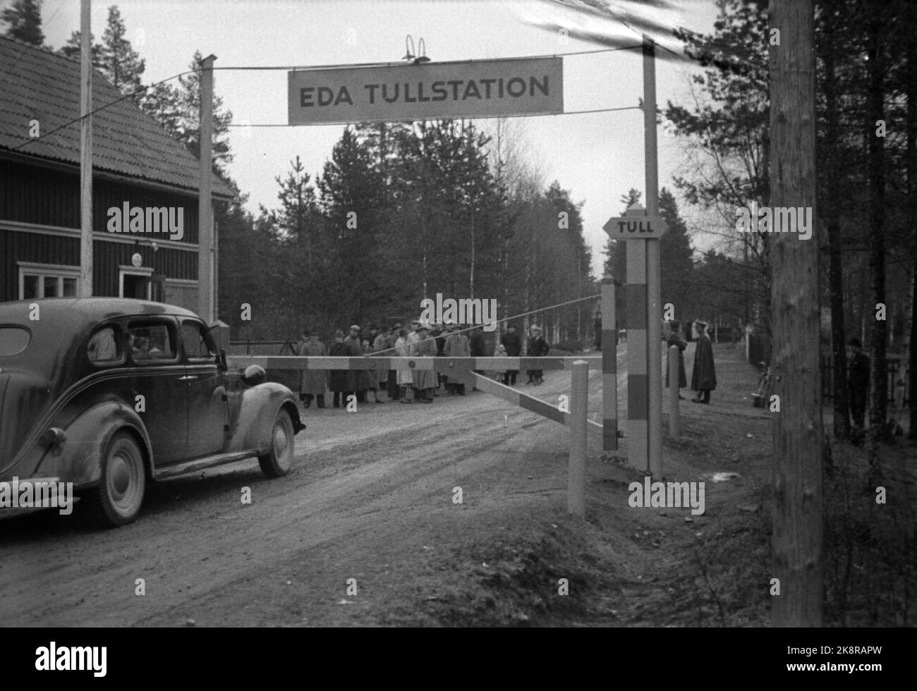 Here one of the cars passes eda customs station photo hi-res stock ...