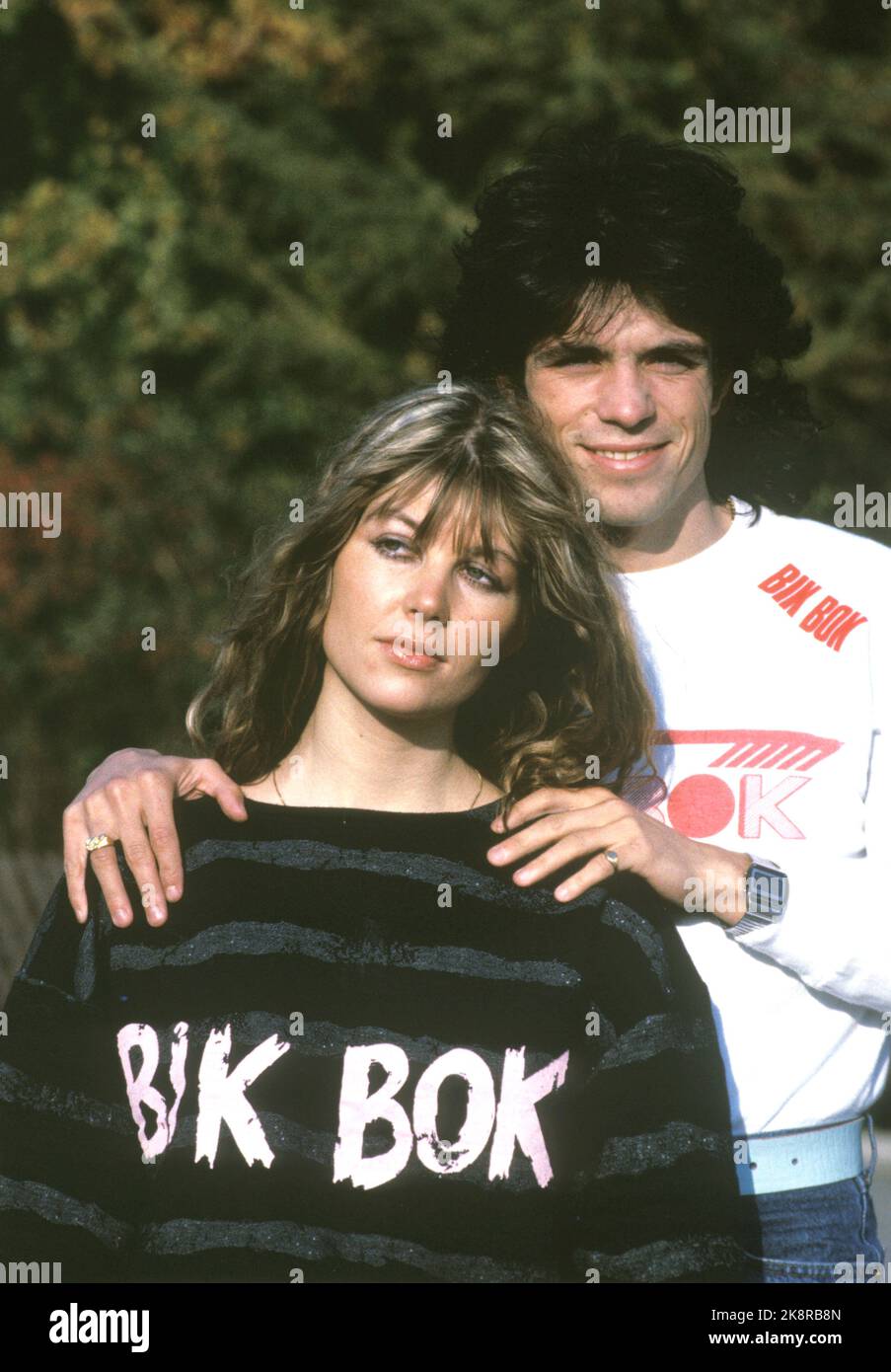 Oslo 19841029. Footballer Erik Solér with his fiancé May Britt Myhre ...
