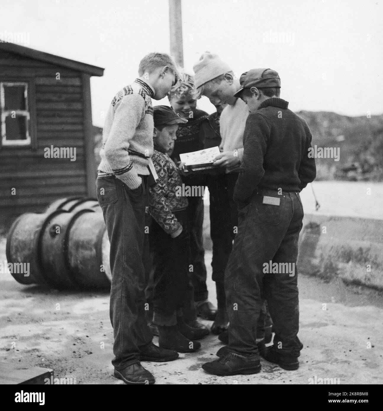 Hordaland 1959. Norway's first book boat. The boat sailed in Hordaland ...