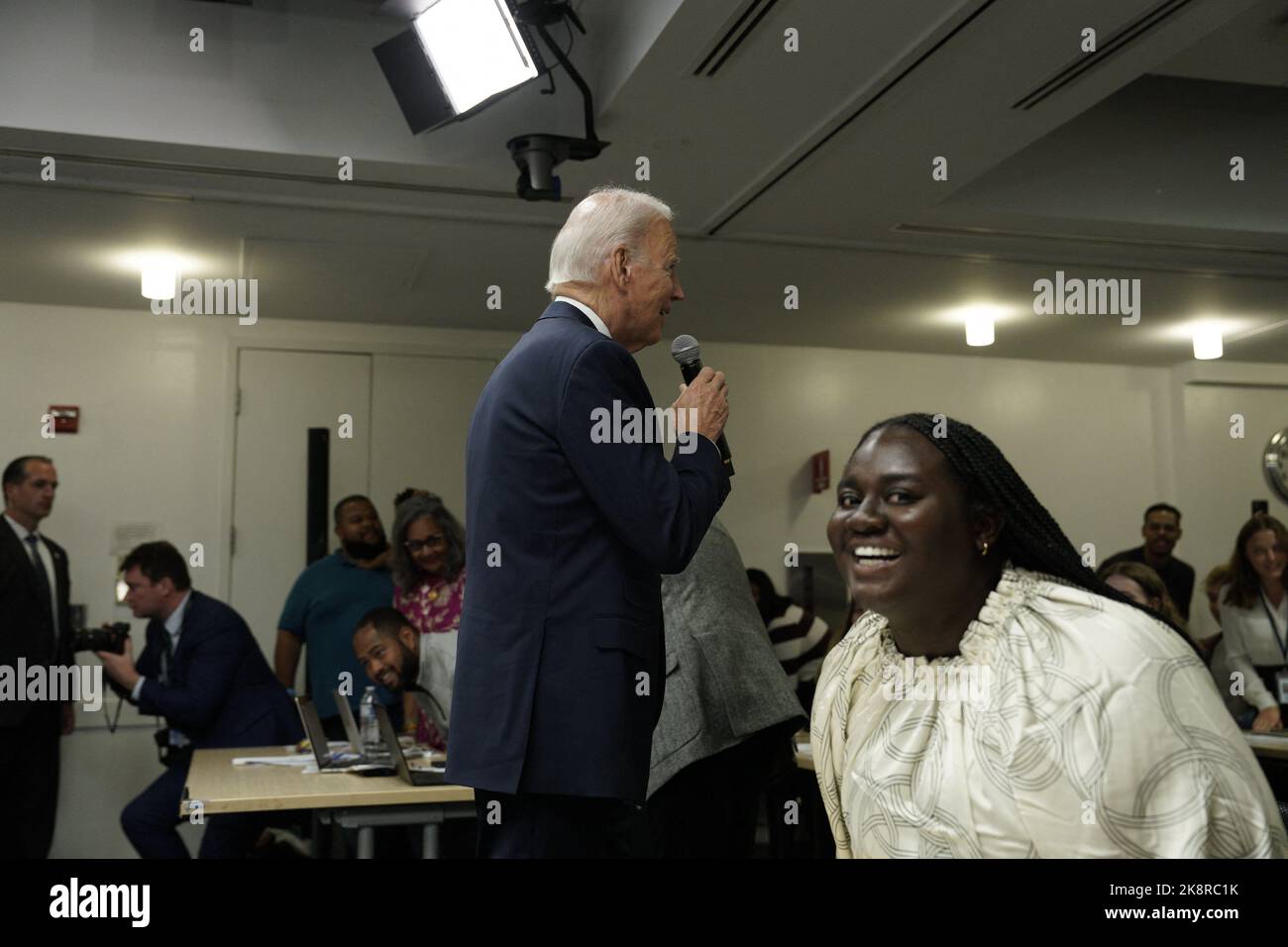 US President Joe Biden delivers remarks at the Democratic National ...