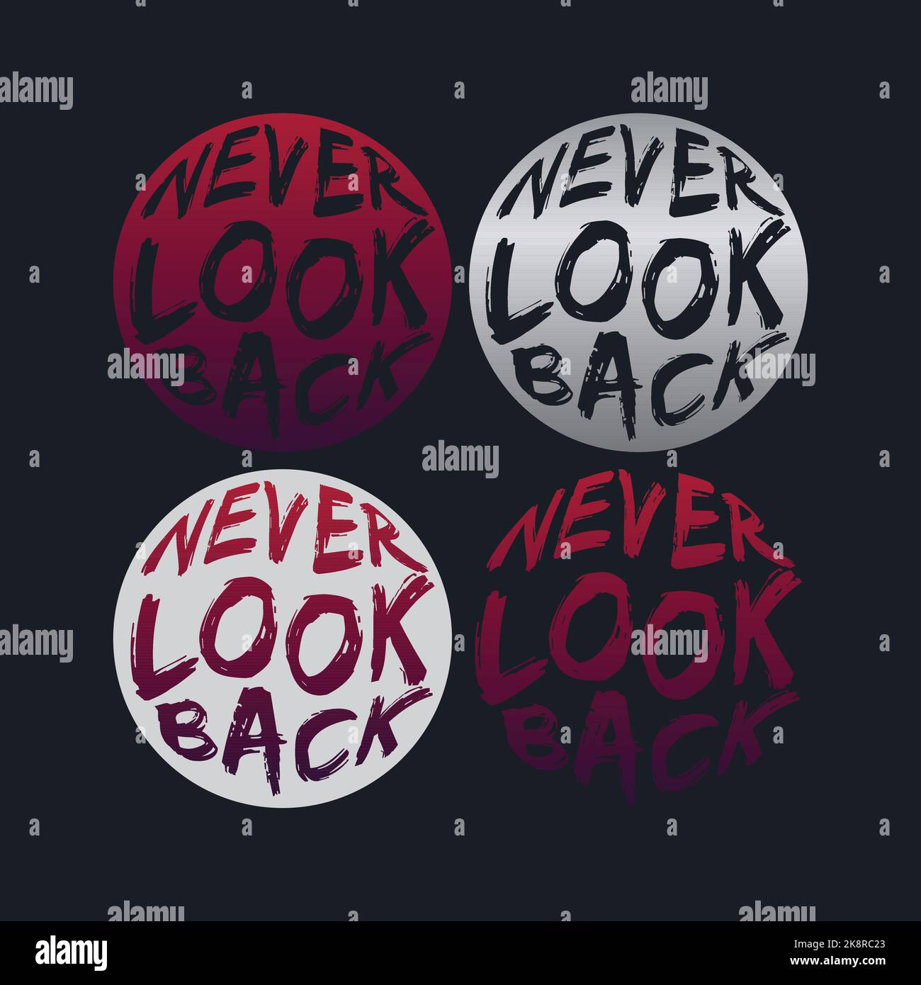 NEVER LOOK BACK, lettering typography design artwork collection ...