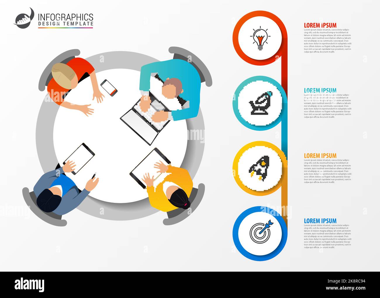 Infographic design template. Business concept with 4 steps. Can be used for workflow layout ...