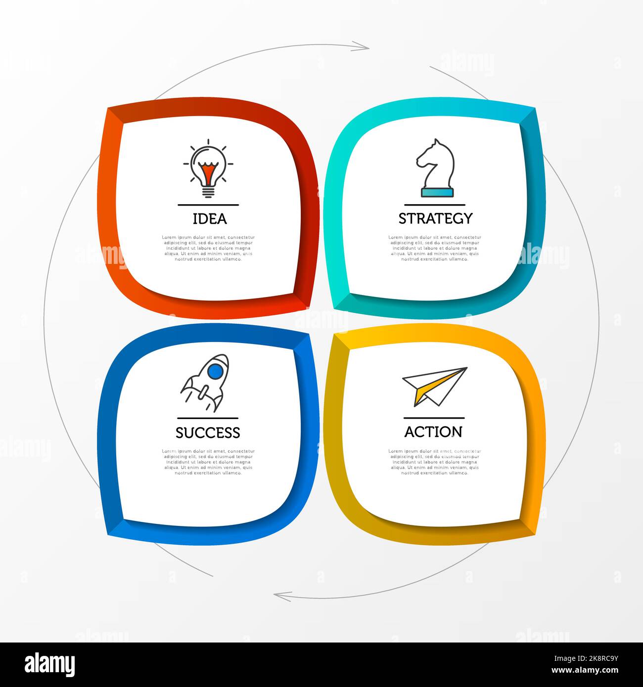 Infographic design template. Business concept with 4 steps. Can be used for workflow layout ...