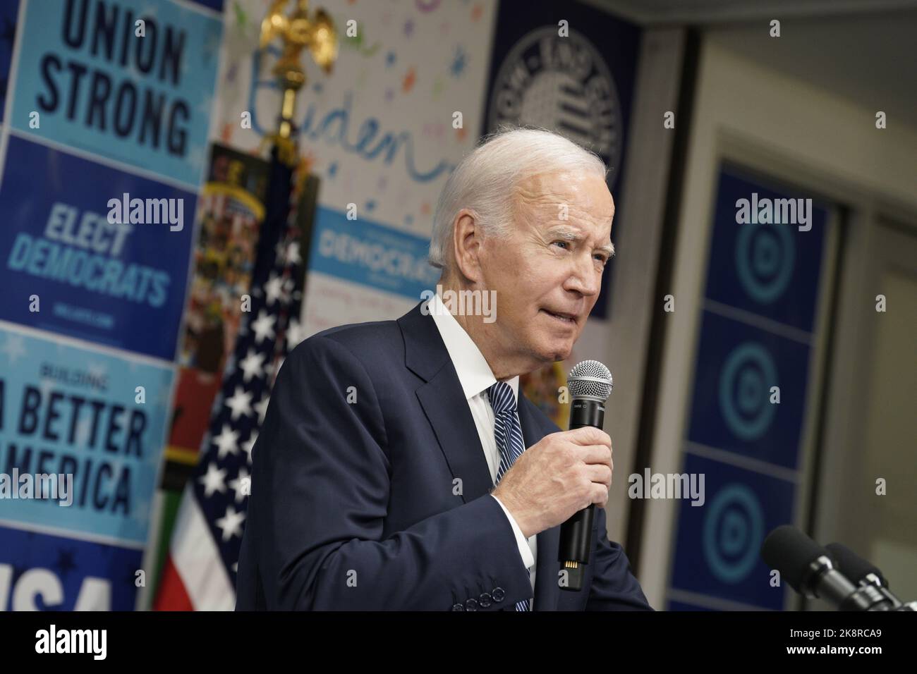 US President Joe Biden delivers remarks at the Democratic National ...