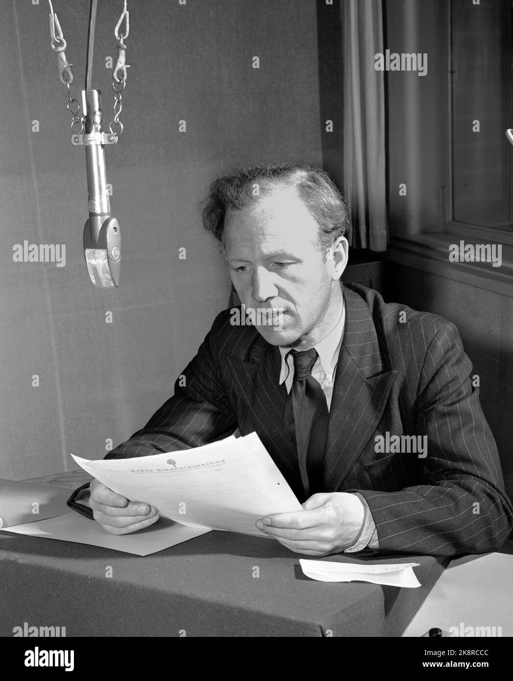 Program secretary hartvig kiran in nrk hi-res stock photography and ...