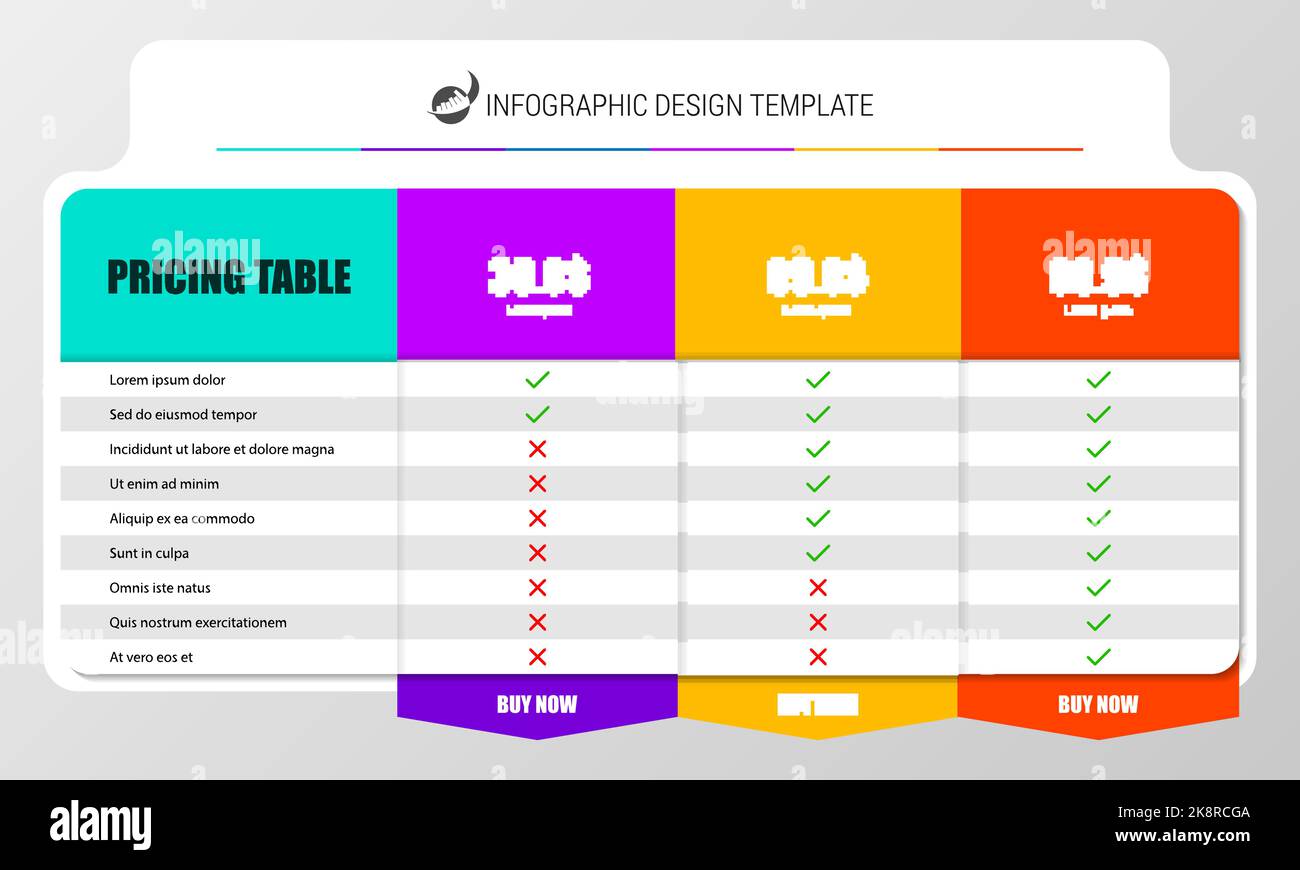 Infographic design template. Pricing table concept. Can be used for ...