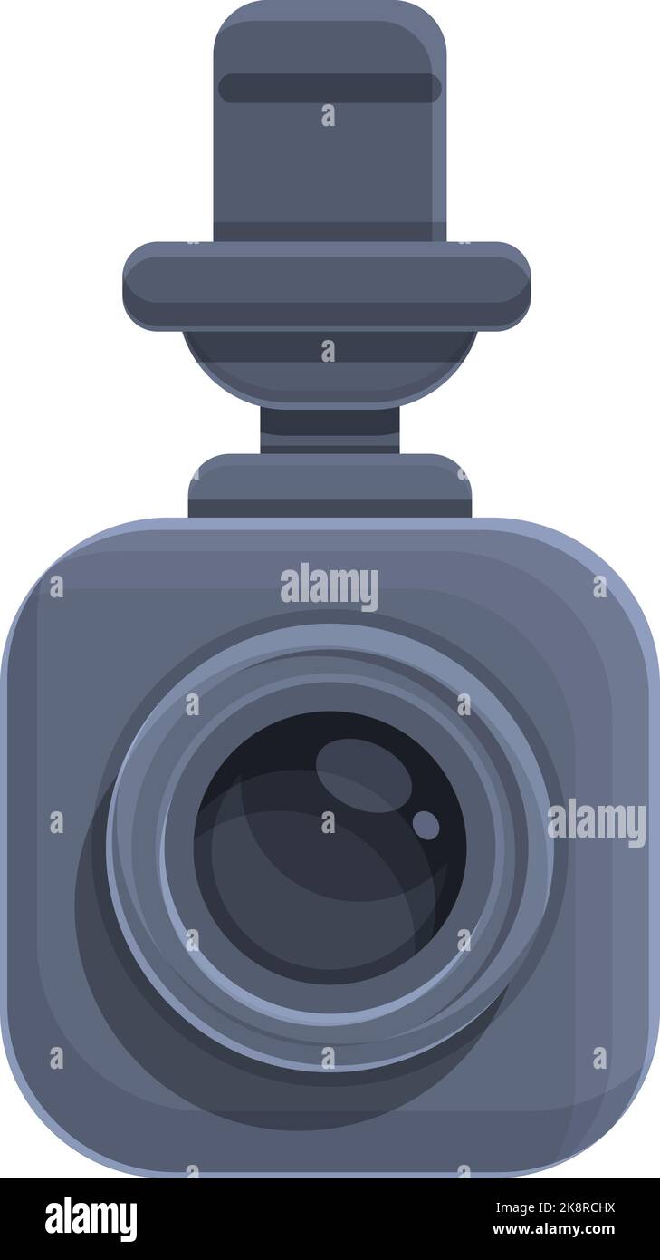 Button dashcam icon cartoon vector. Video recorder. Dvr device Stock ...