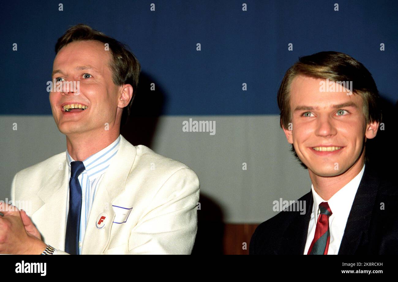 Storting elections 1989 from the right tor mikkel wara hi-res stock ...