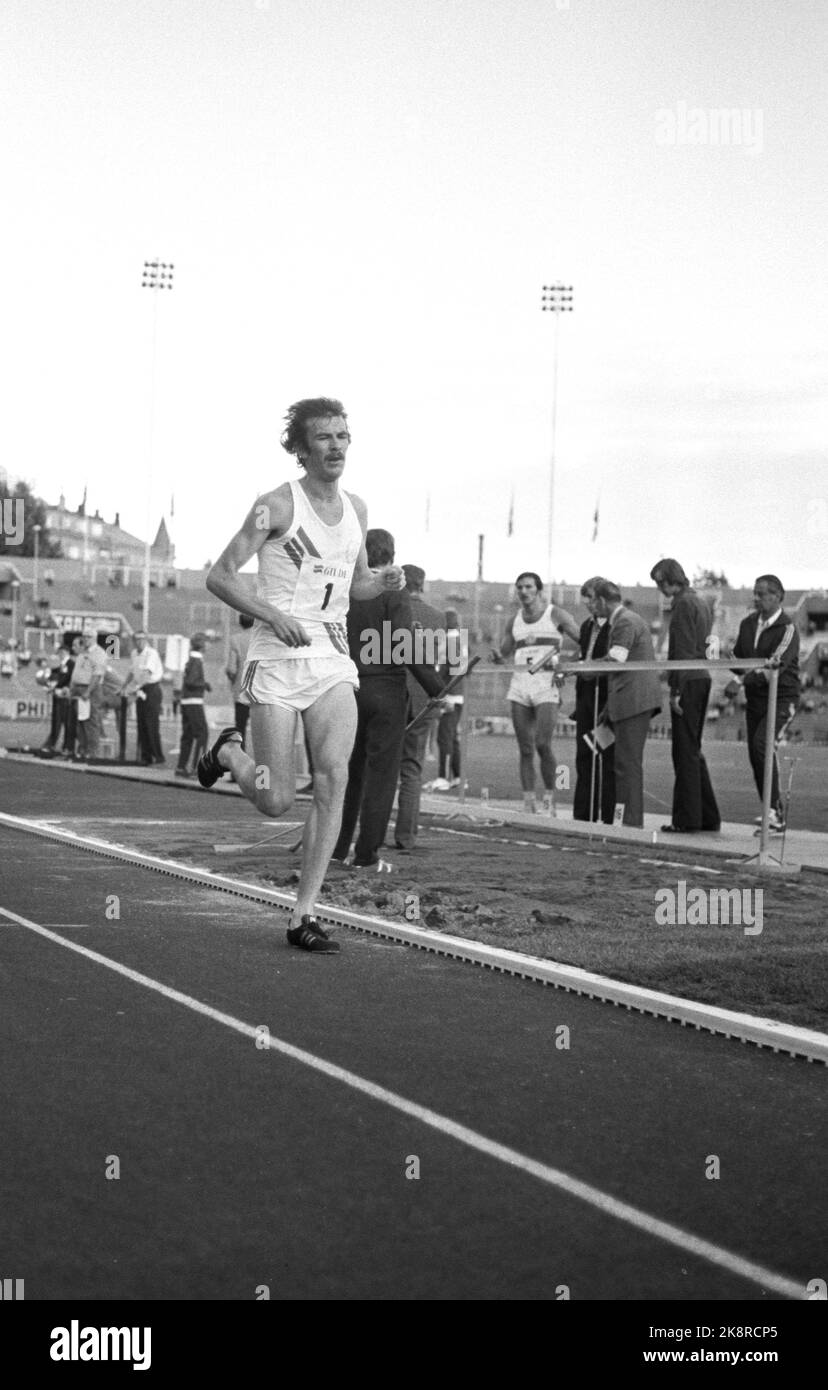 Oslo 19740720. Knut Kvalheim during the Treland match he won against ...