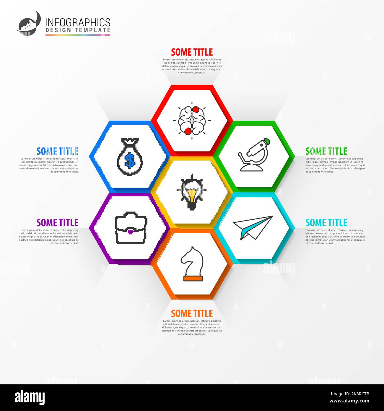 Infographic design template. Business concept with 6 steps. Can be used ...