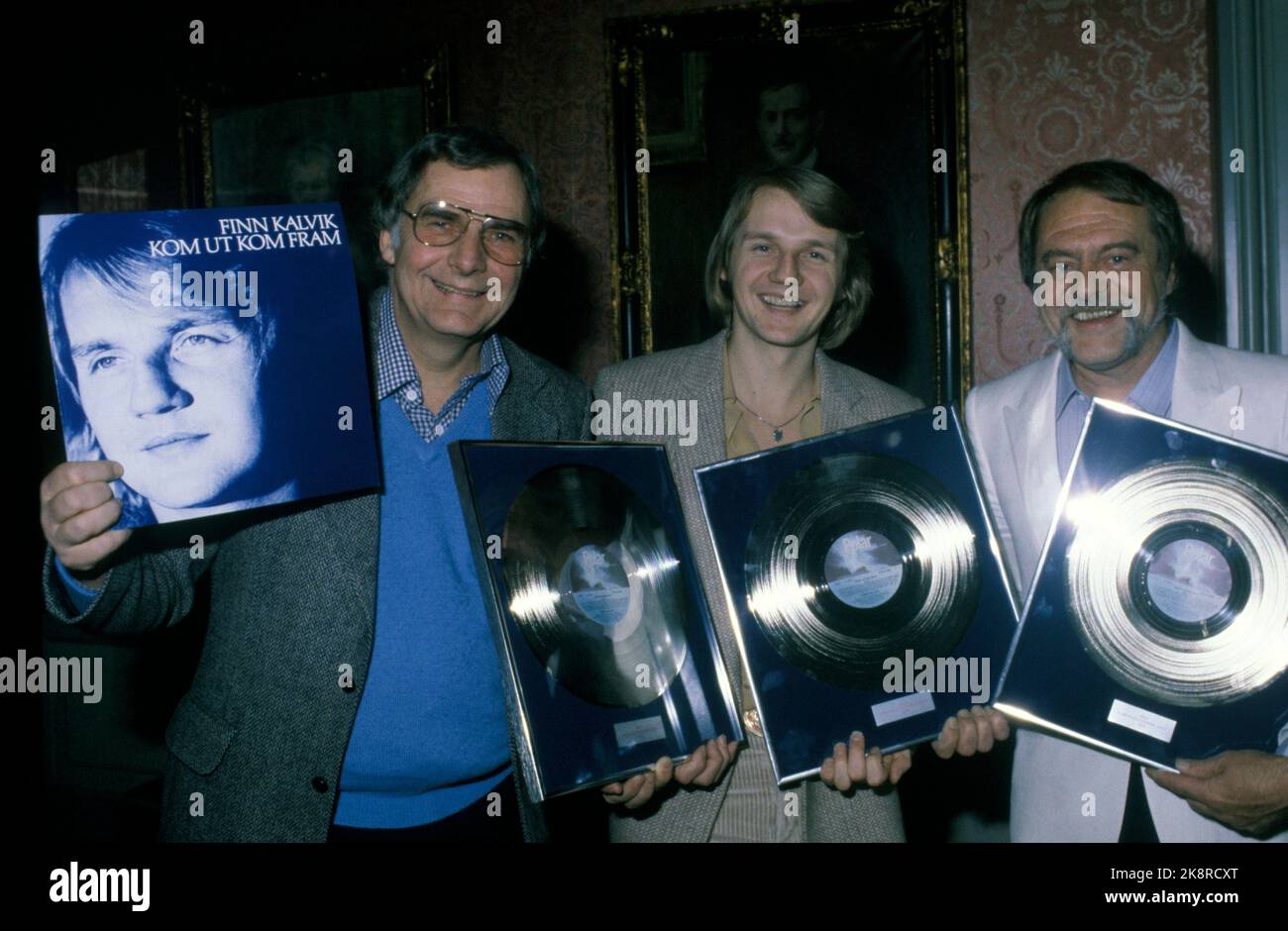 Oslo February 1980. Show singer Finn Kalvik, here with Stickan Anderson ...