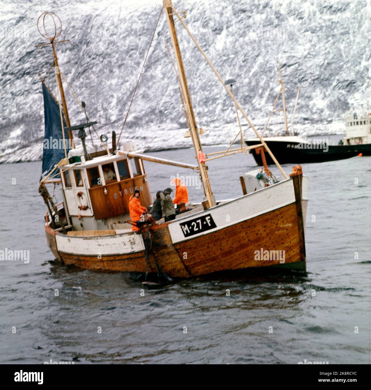 Lofoten 197204. Cod fishing / lofot fishing. Fishing skate on the ...
