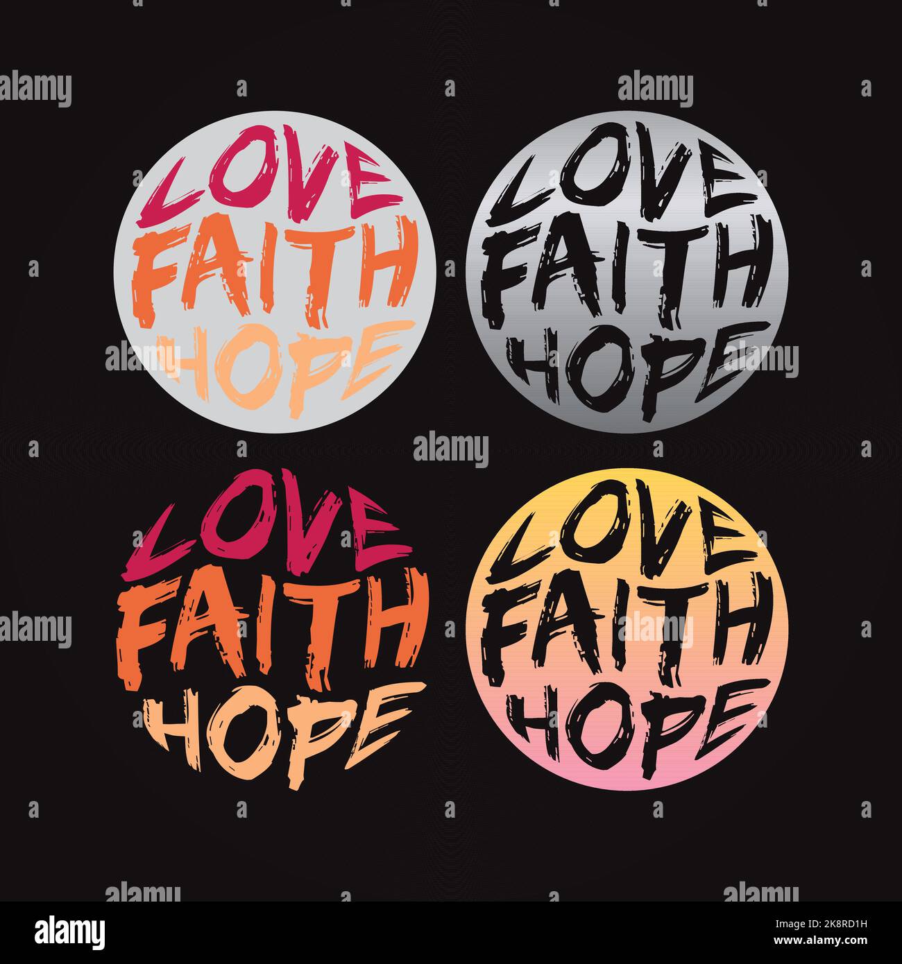 LOVE FAITH HOPE, lettering typography design artwork collection ...