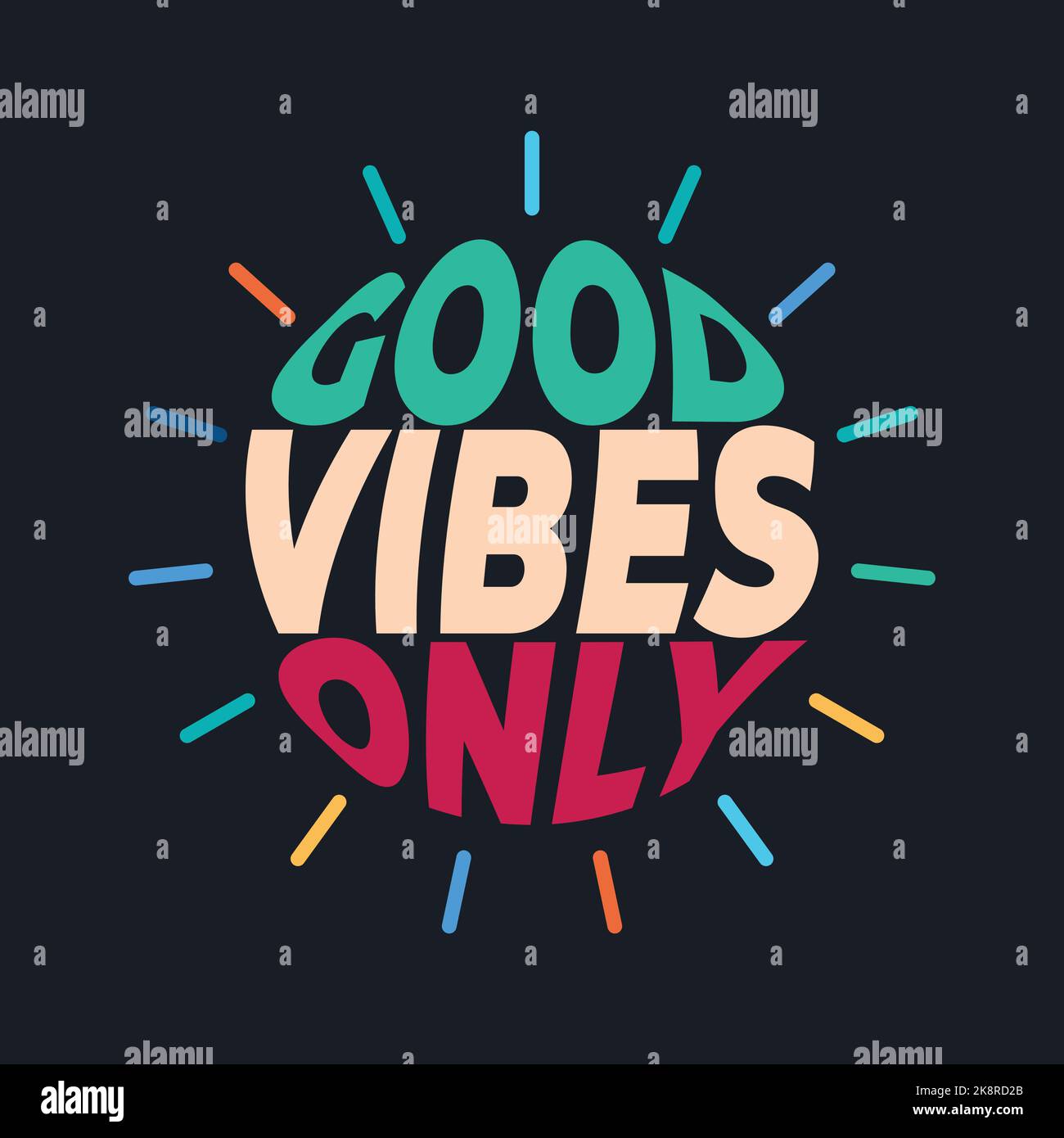GOOD VIBES ONLY, lettering typography design artwork. Editable ...
