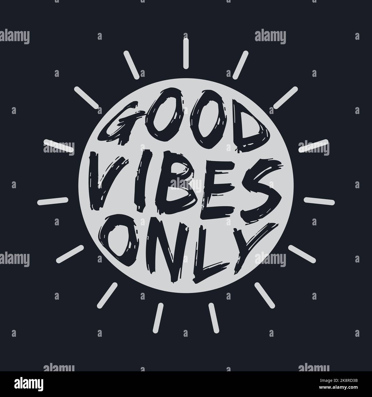 GOOD VIBES ONLY, lettering typography design artwork. Editable ...