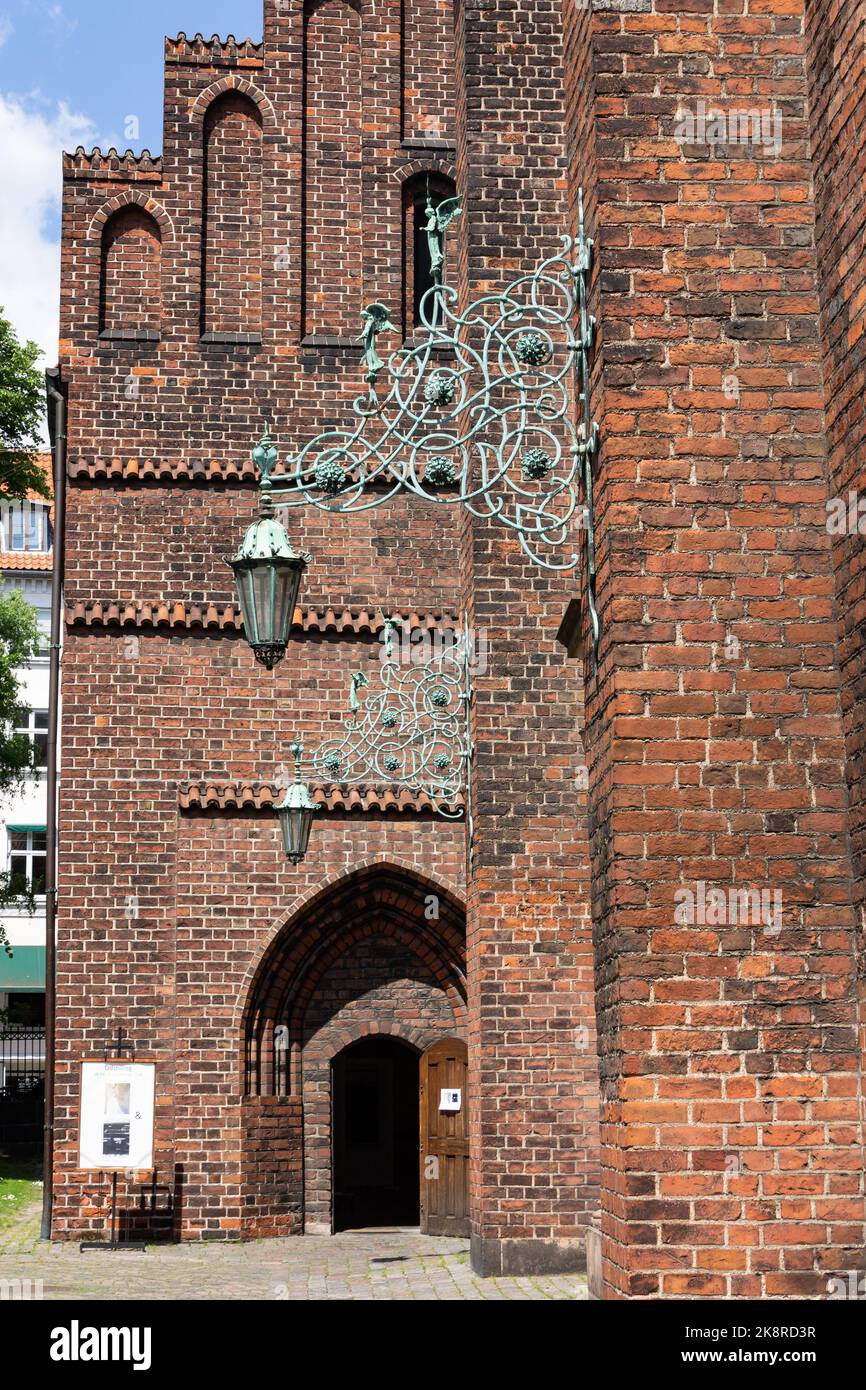 A vertical shot of a Church of the Holy Spirit brick building in ...